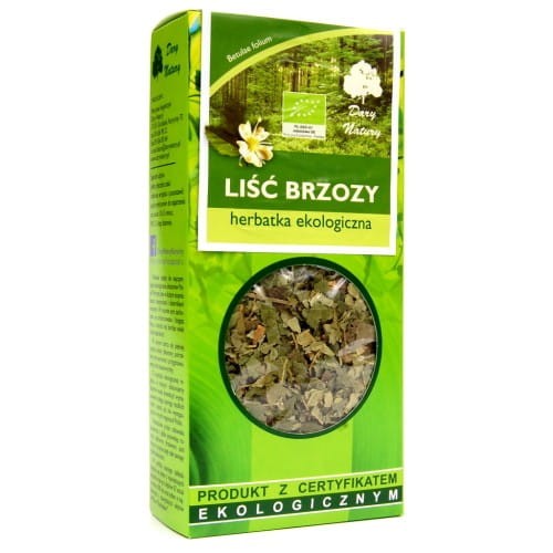 Brzoza liść EKO 50 g Dary Natury Zielarnia Czarny Bez